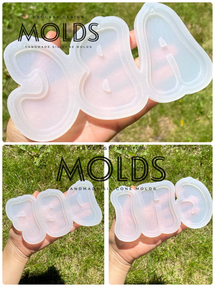 Funky Alphabet Mold for Making Resin Keychains | Letter Silicone Molds ...
