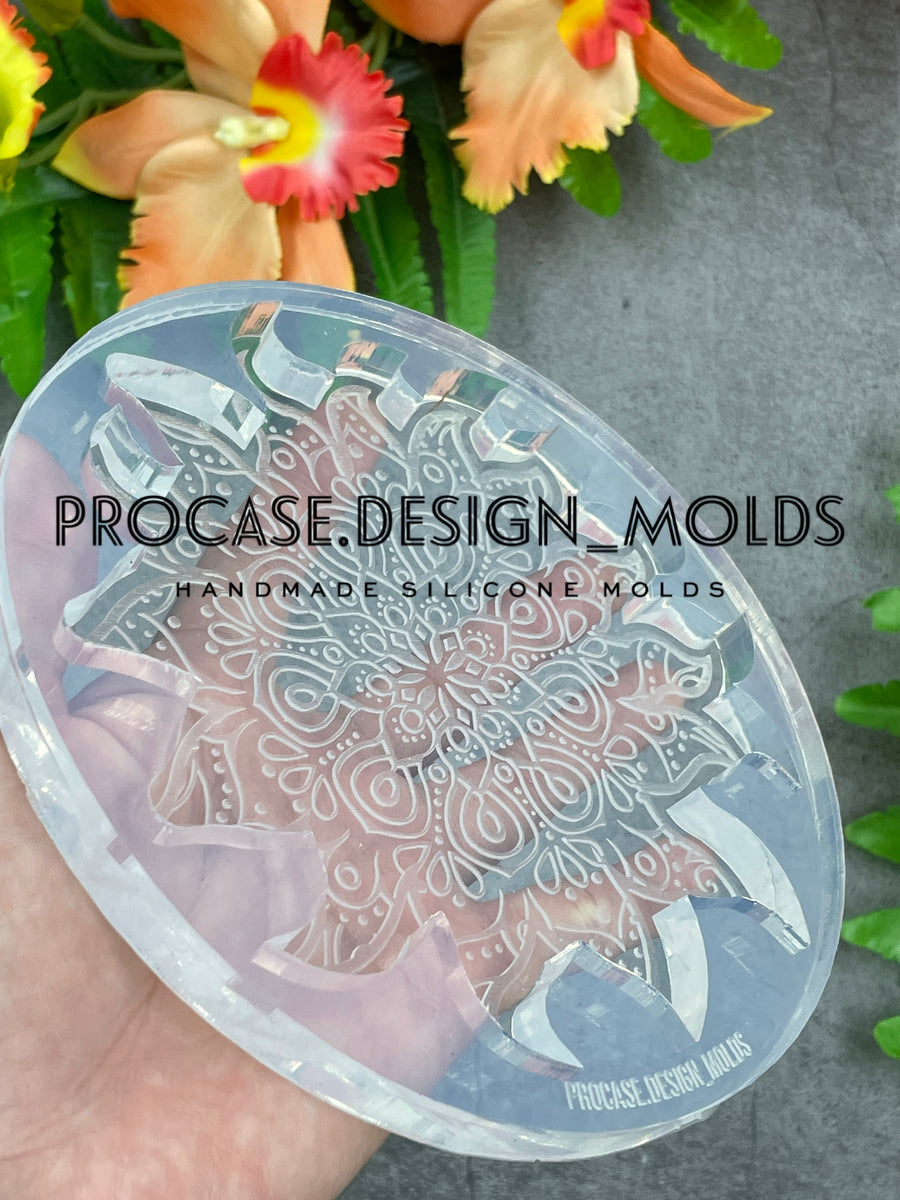Sun mandala coaster mold – PROCASE DESIGN MOLDS LLC